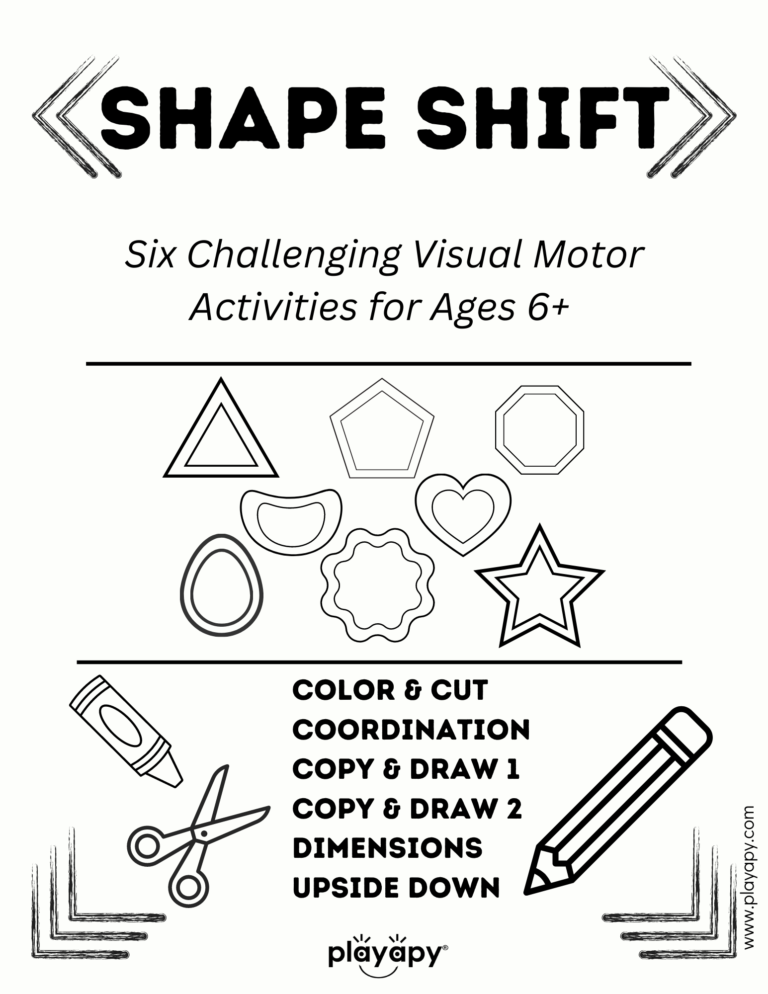 Shape Shift | Visual Motor Activity Pack - Playapy - Playful Solutions ...